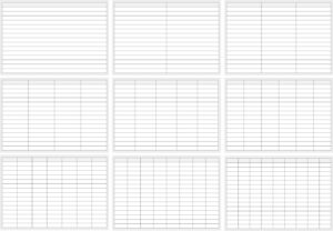 Tabellen PDF Vorlagen (für GoodNotes, Notability etc.) - Projekt-Vorlage