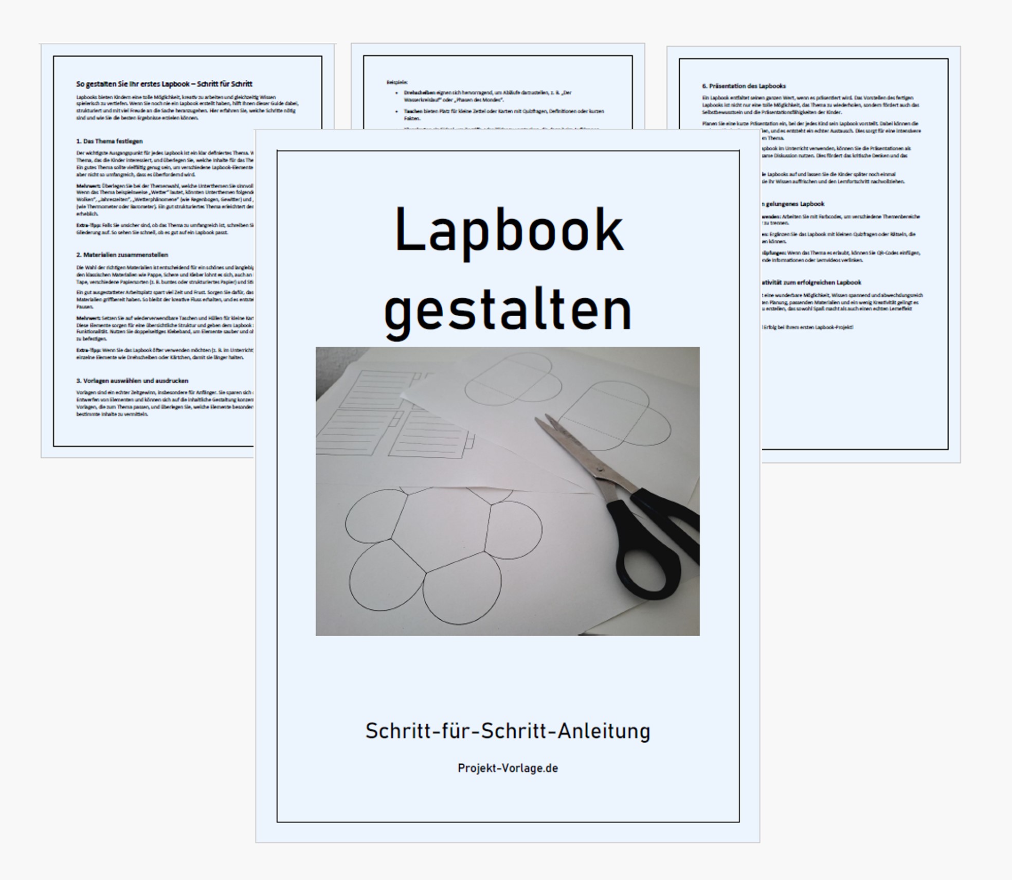 Lapbook-Vorlagen: PDF mit 50 Elementen zum Ausdrucken - Projekt-Vorlage