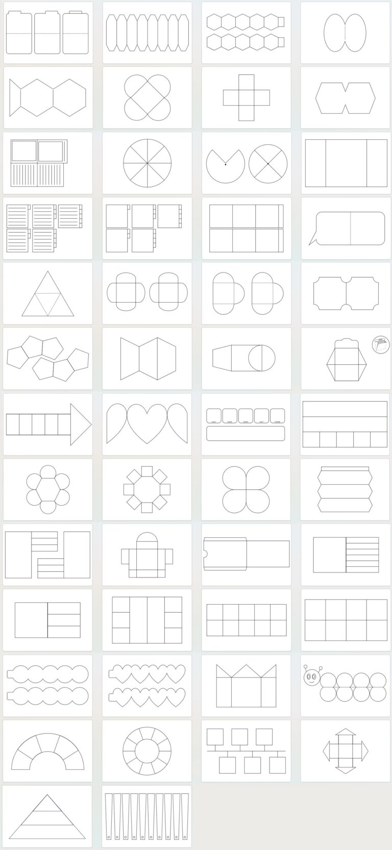 Lapbook-Vorlagen: PDF mit 50 Elementen zum Ausdrucken - Projekt-Vorlage